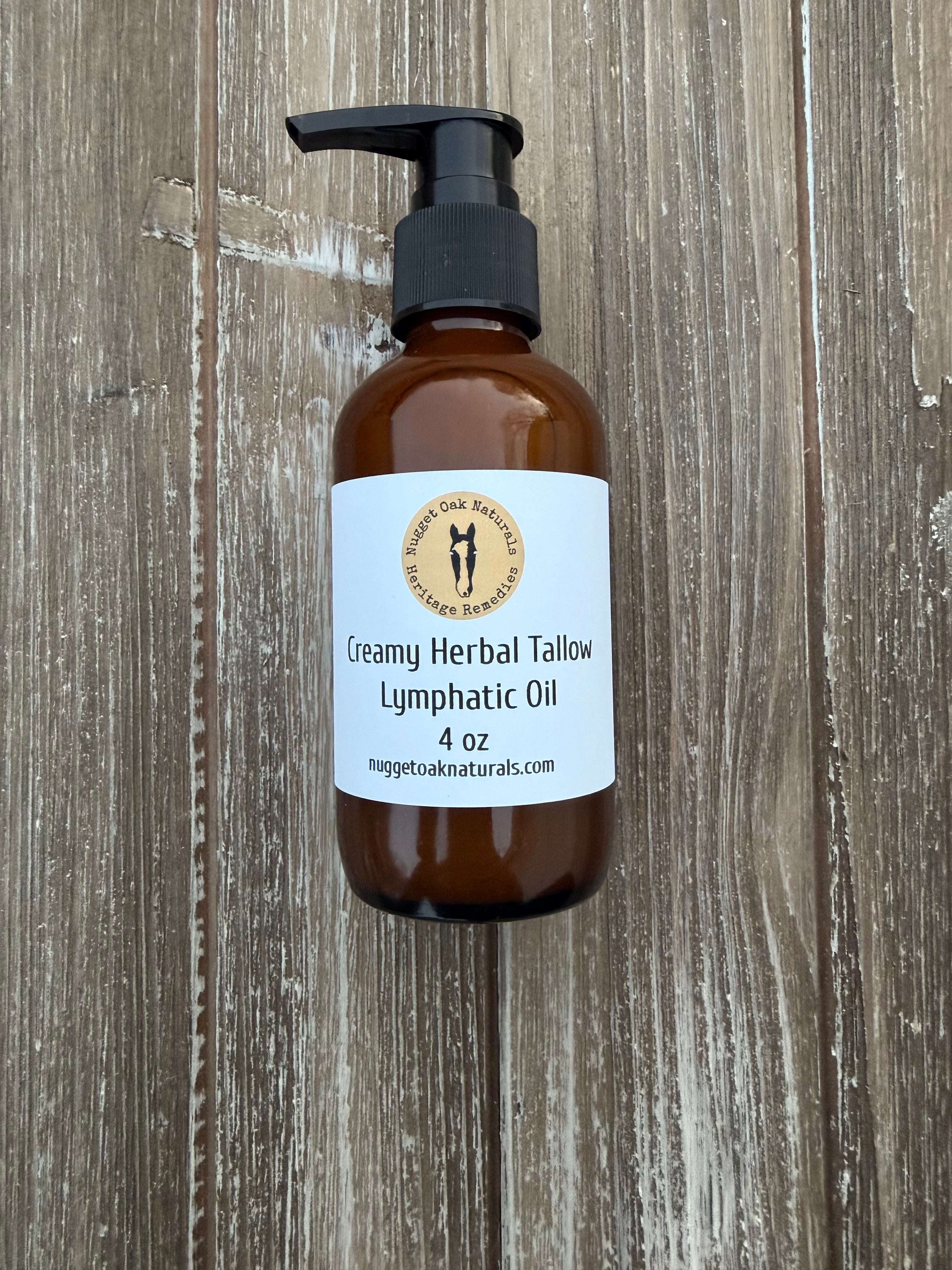 Creamy Herbal Tallow Lymphatic Oil – Nugget Oak Naturals
